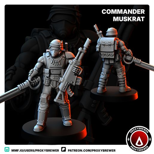 💂 Commander Muskrat・ 3D File for 3D printing・Cults