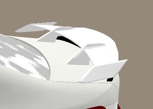 🪶 Mini Gtrs Style Rear Aero Wing Foil Spoiler Downforce Gen・ STL File ...