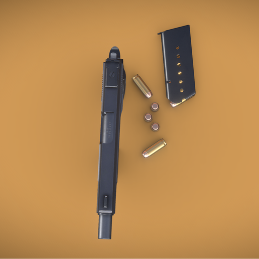 3D file LAR Grizzly Mark V .50AE Handgun - High-Caliber Pistol 3D Model ...