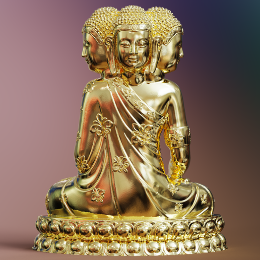 🎨 Enlightened Buddha・ STL File for 3D printing・Cults
