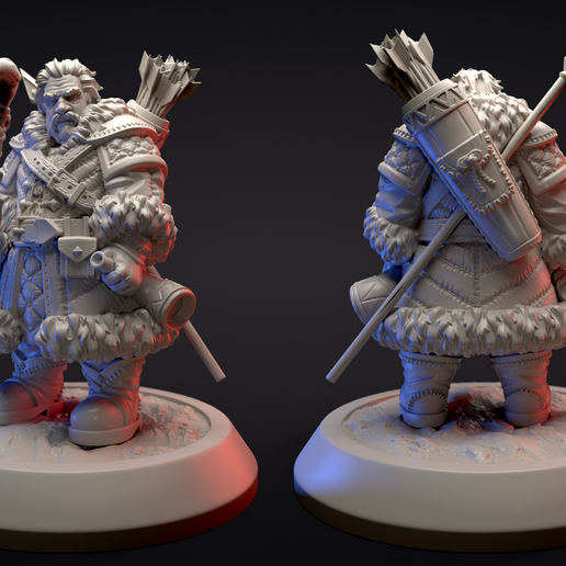 🎲 Dwarf archer・ 3D File for ・Cults