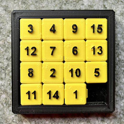 🧩 Sliding Puzzle・Free STL File for ・Cults