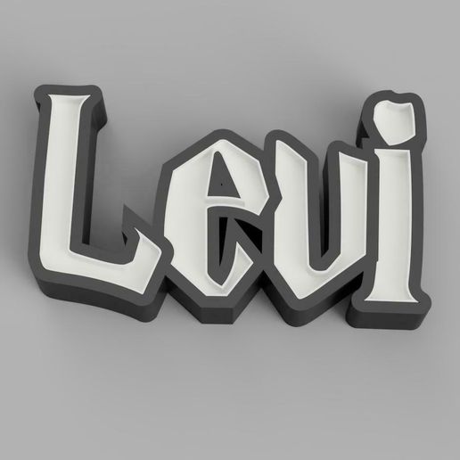 🔦 NAMELED LEVI (FONT HARRY POTTER) - LED LAMP WITH NAME・ 3D File for ・Cults
