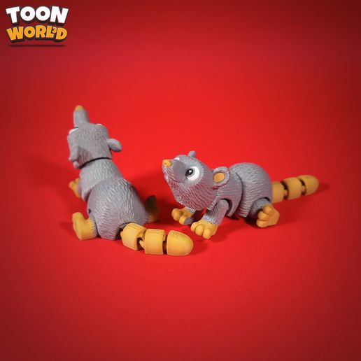 🐀 Mini Flexible Rat・ 3D File for 3D printing・Cults