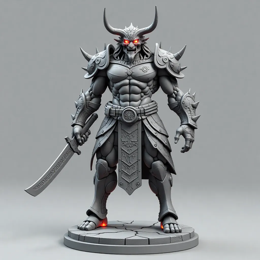 🥷 Shadow Oni: Sentinel Ninja Figurine・ STL File for 3D printing・Cults