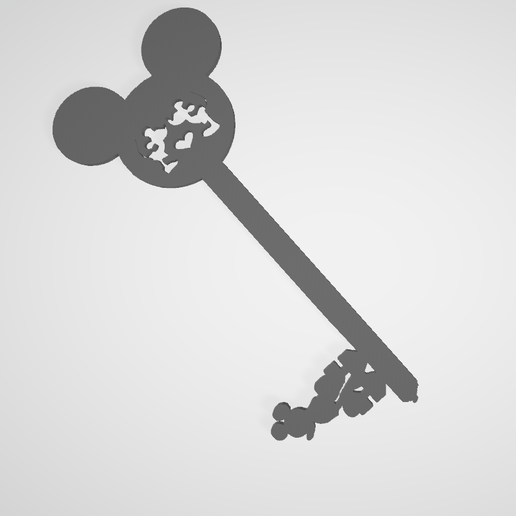 🔑 Disney Mickey and Minnie Key・Free STL File for ・Cults