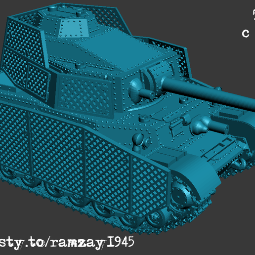 3D file 43M Turan III 1:100 🇭🇺 ・3D printing idea to download・Cults