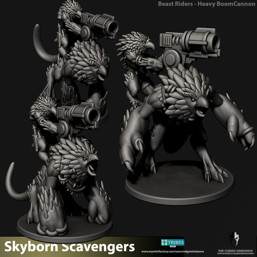 🔨 Beast Riders - Skyborn Scavengers - 28mm・ 3D File for 3D printing・Cults