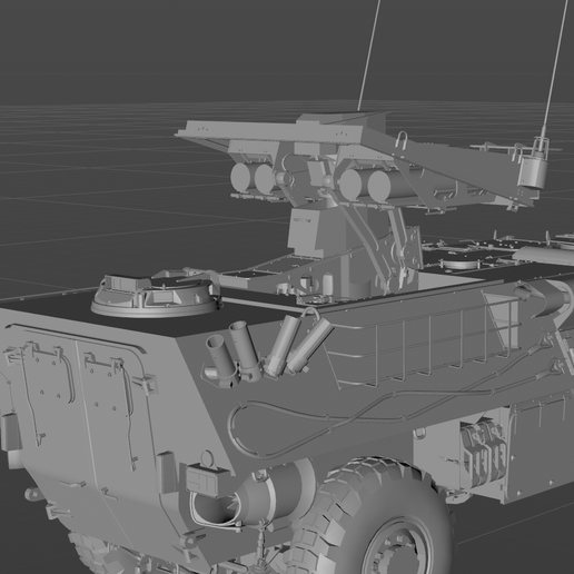 🪖 French VCAC Mephisto anti-tank missile launcher 3D model material (1 ...