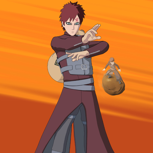 STL file Gaara from Naruto Low Poly 👨 (OBJ)・3D printable design to ...