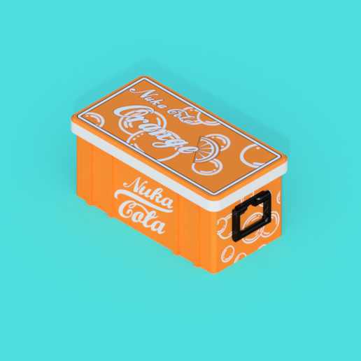 🍊 Fallout Nuka Cola Orange Cooler Stash Box・ STL File for 3D printing・Cults