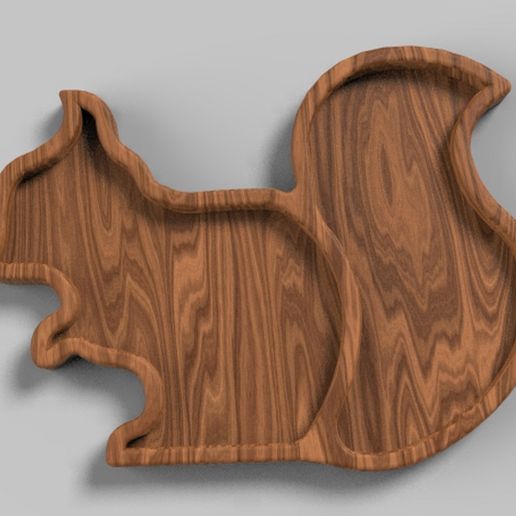 📁 Squirrel Serving Tray, Cnc Cut 3D Model File For CNC Router Engraver ...