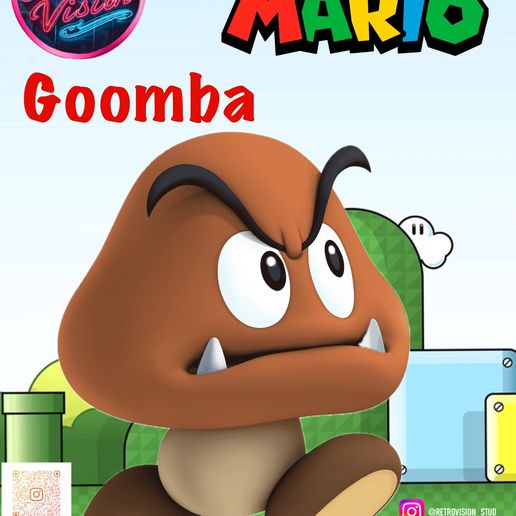 🗿 Goomba・Free 3D File for 3D printing・Cults