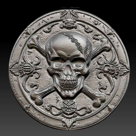 💀 Skull Sovereign, bas relief・Free STL File for 3D printing and CNC ...