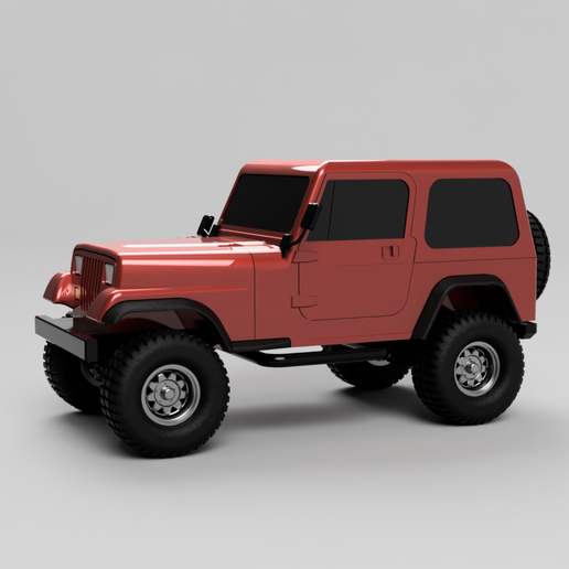 🚗 JEEP Wrangler YJ - Scale 1:24・Free STL File for 3D printing・Cults