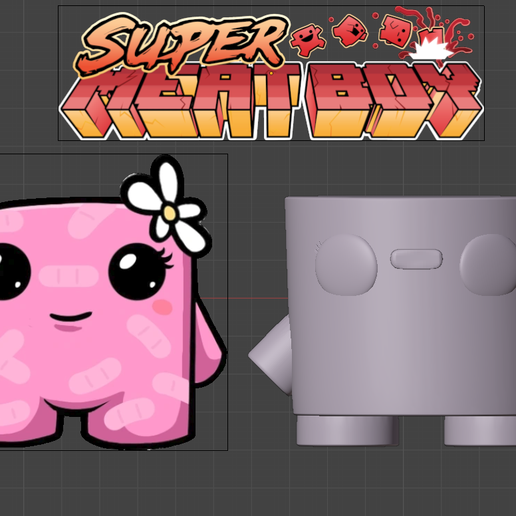 🍖 Super Meat Boy - Bandage Girl・ STL File for 3D printing・Cults