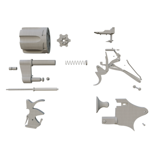 🔫 Colt Python Revolver・Archivo STL para Impresión 3D・Cults