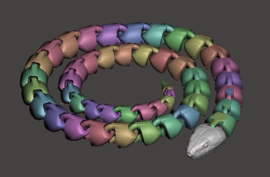 STL file Articulated snake by REYOX3D・3D printing idea to download・Cults