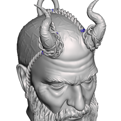 🗝️ MIMIR GOD OF WAR KEYCHAIN・ OBJ File for 3D printing・Cults