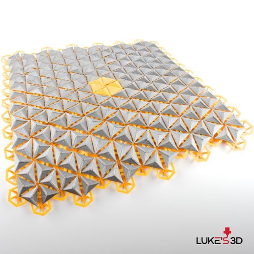 🎨 Tetrahedron chainmail fabric・Free STL File for ・Cults