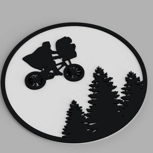 🎃 Et the Extraterrestrial Logo Coasters・Archivo STL Gratis para ・Cults