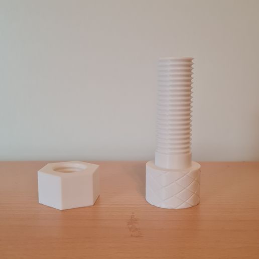 🔩 M24 screw with nut・ STL File for 3D printing・Cults