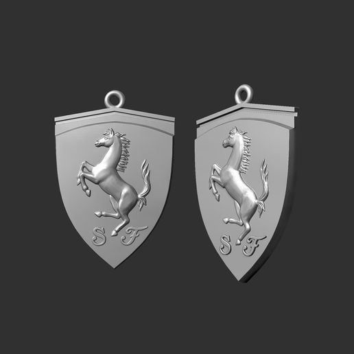 🚗 Ferrari logo pendant・ STL File for 3D printing and CNC machining ...