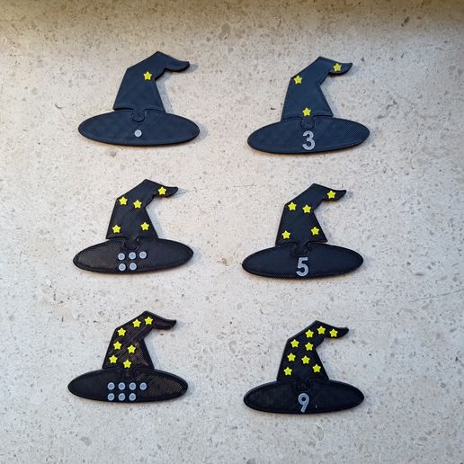 🧙‍♀️ Witch hat counting game・ 3MF File for 3D printing・Cults
