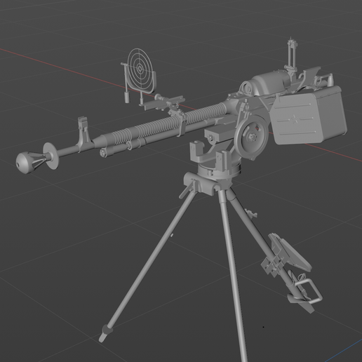 🔫 Digital 3D model of the Soviet DShK1942 machine gun・ OBJ File for 3D ...