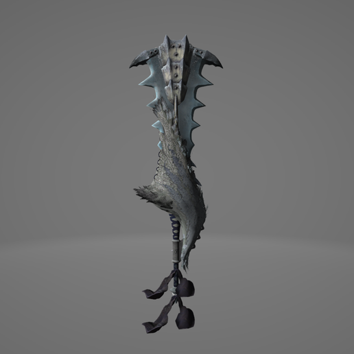 👹 MONSTER HUNTER WORLD BARIOTH FROSTFANG GREAT SWORD・ STL File for 3D ...