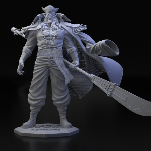 🗿 Shirohige - one piece・ STL File for 3D printing・Cults