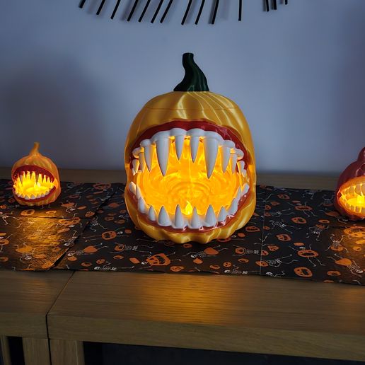 3D printed Mimic Pumpkin candy bowl and tea light set • made with ...