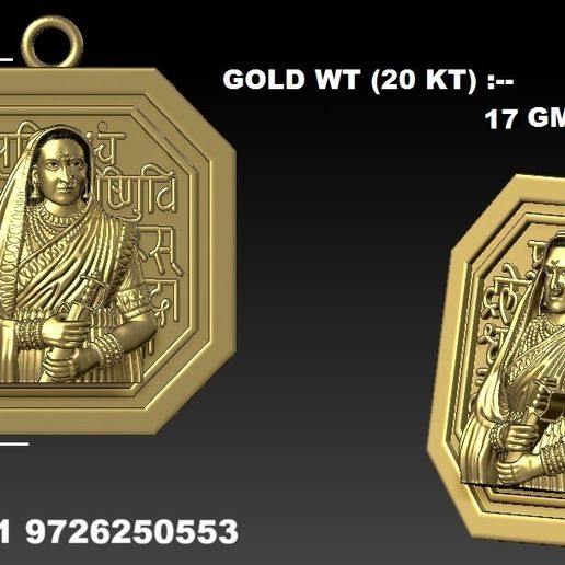 🔑 Rajmata jijau 2D MODEL・ STL File for 3D printing・Cults