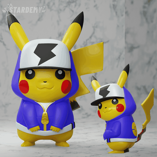 🐉 Pikachu Hiphop 2 Poses Pokemon 3D print model・ 3D File for 3D ...