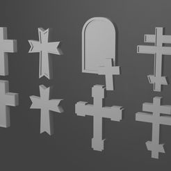 3D file Shoulder Shields and Cross Relics - Battlefield Crusades ・3D ...