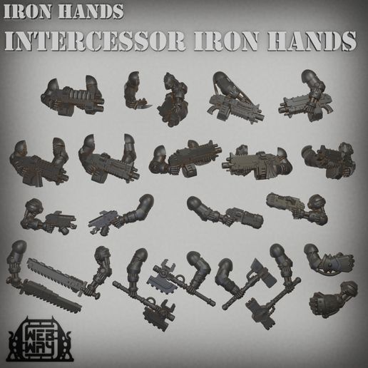 🤲 Iron Hands of Iron Hands Intercessors・ STL File for 3D printing・Cults
