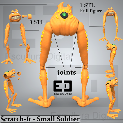🤏 Scratch-It - Small Soldiers・Archivo STL para Impresión 3D・Cults