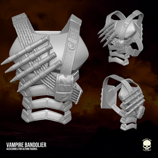 🧛 Vampire Hunter Bandolier 3D printable files・ STL File for 3D printing ...