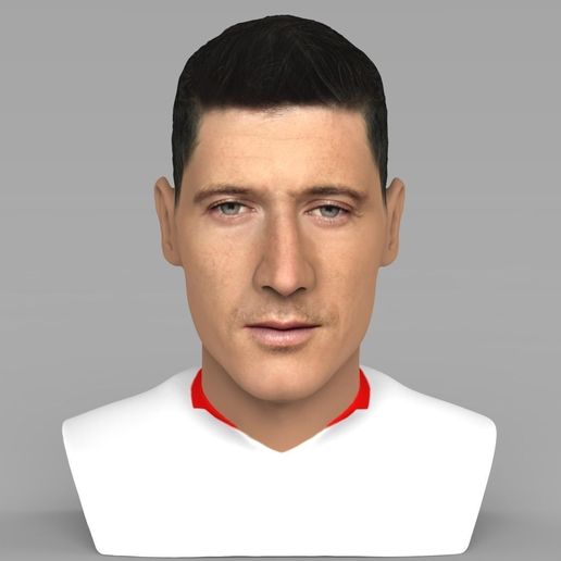 👤 Robert Lewandowski bust for full color 3D printing・Fichier 3D pour ...