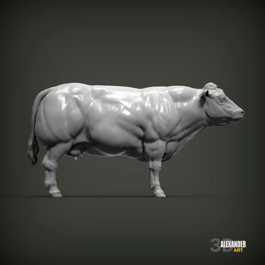 🐄 Belgian Blue Cow 3D print model・ STL File for 3D printing・Cults