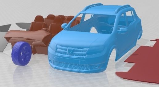 🚗 Dacia Sandero 2013 Stepway Printable Car・ 3D File for 3D printing・Cults