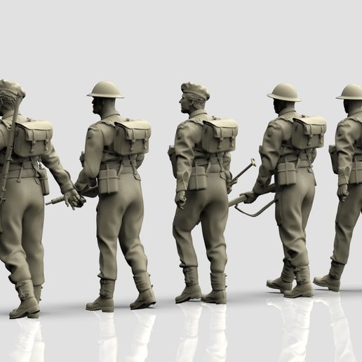 STL file British soldiers ww2 3D print model 🏴󠁧󠁢󠁥󠁮󠁧󠁿 ・3D print object ...