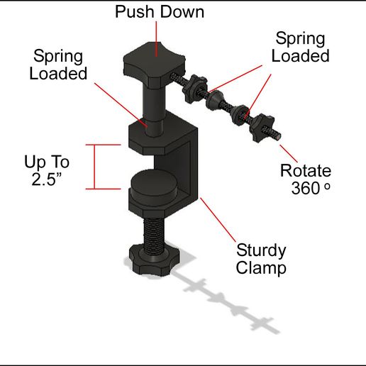 🗜️ Bench Clamp Fishing Line Spooler・ STL File for 3D printing・Cults