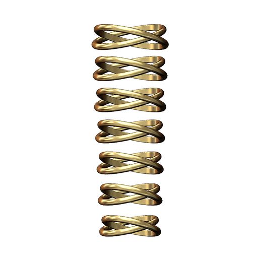 Archivo STL Double interlocking hoop wire ring US sizes 5to11 3D print ...