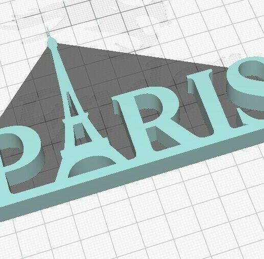 🎁 Paris letters landmark decor・ STL File for ・Cults