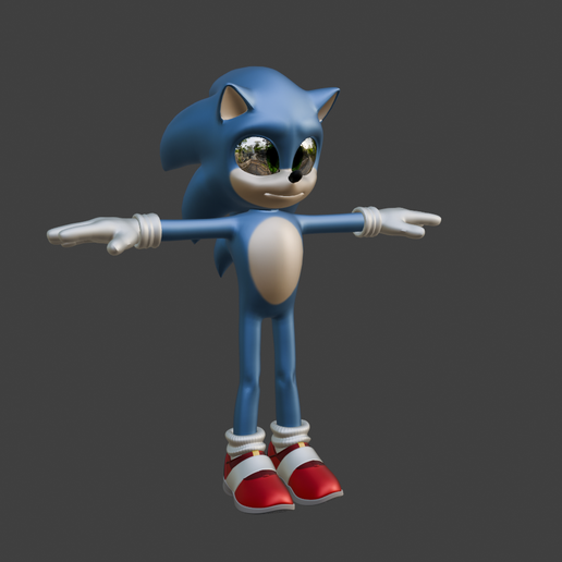 STL file Sonic the Hedgehog - Movie Edition 3D Printable Model 🦔 ・3D ...