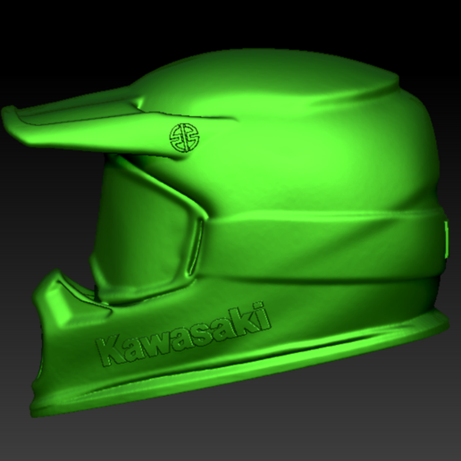 STL file MOTOCROSS KAWASAKI RACING HELMET MXGP 2025 🪖 ・Design to ...