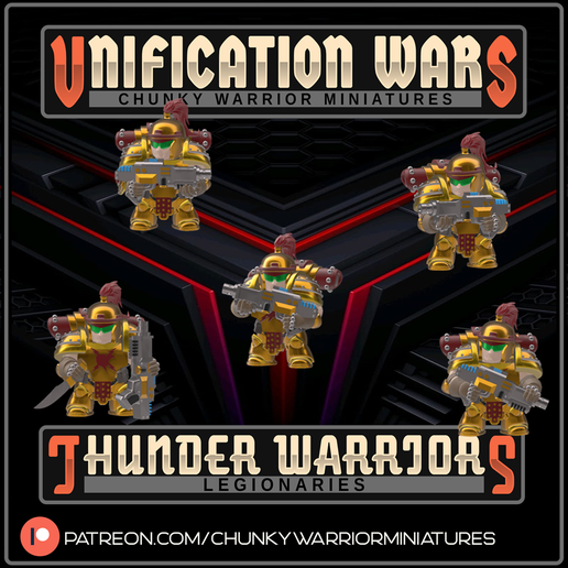 🌩️ Unification Wars: Thunder Warriors・ 3D File for 3D printing・Cults