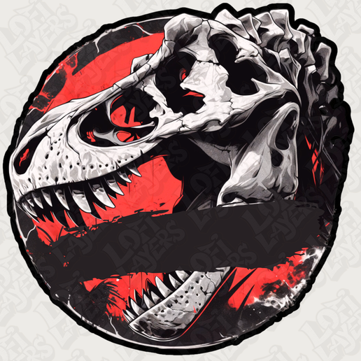 🦖 T-Rex Hueforge Sign・Free 3MF File for 3D printing・Cults