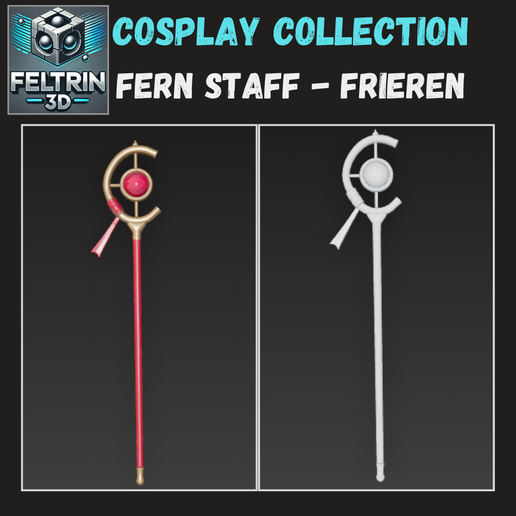 🗡️ Fern Staff - Frieren Anime - Cosplay Staff・ STL File for 3D printing ...